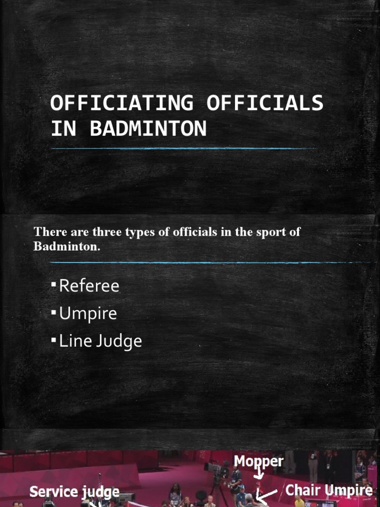 Badminton Officiating Officials Explained | PDF