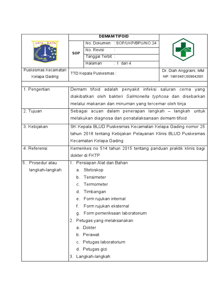 24 Sop Demam Tifoid | PDF | Sains & Matematika