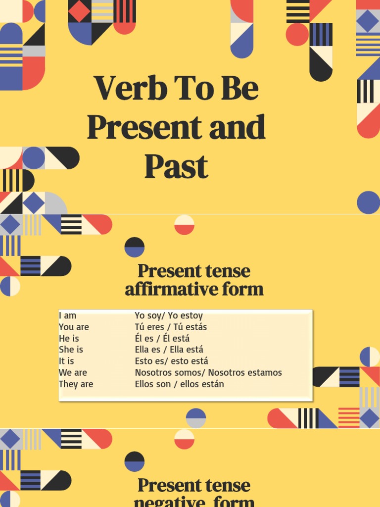 Verb To Be Present and Past PDF | PDF