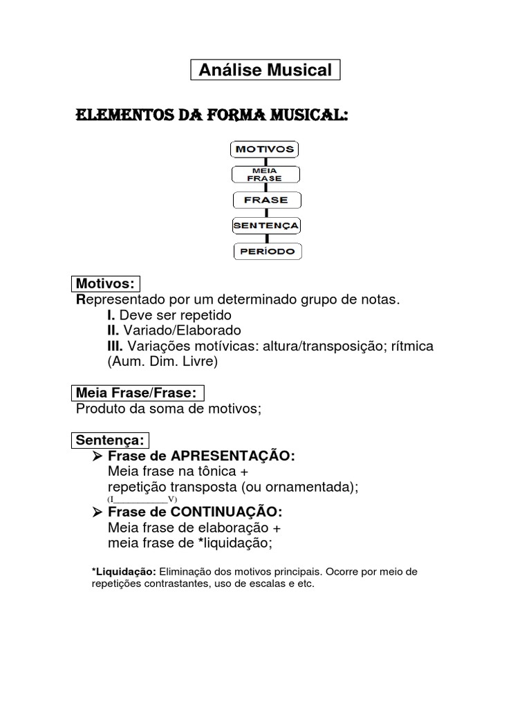 Revisão Análise Musical | PDF | Formas musicais | Harmonia