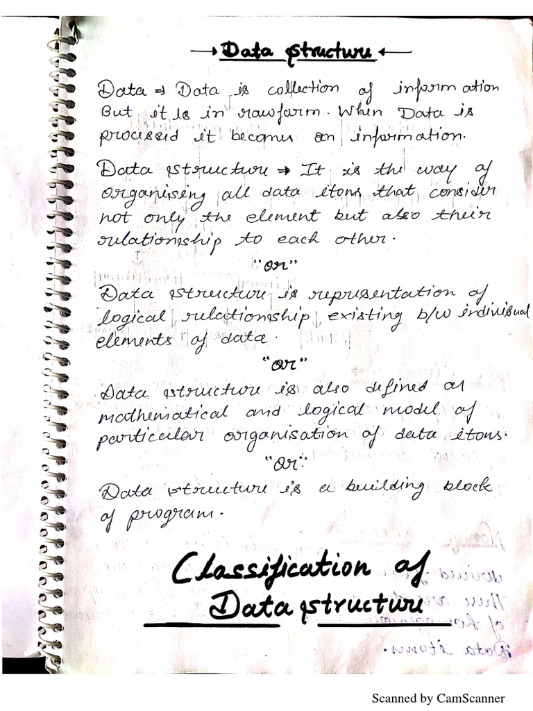 Data Structures Notes | PDF | Mobile Telecommunications User Equipment ...