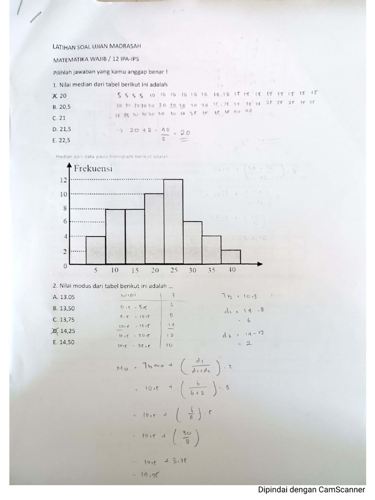 Jawaban Kisi2 Epoy MTK Wajib | PDF