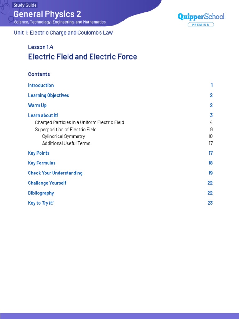 Electric Fields and Forces Explained | PDF | Electric Field | Electric ...