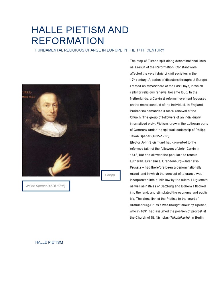 Halle Pietism and Reformation | PDF | Protestantism
