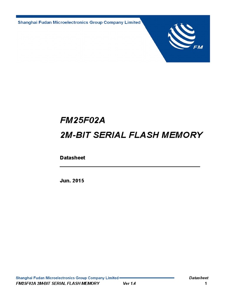 FM25F02A Ds Eng | PDF | Flash Memory | Input/Output