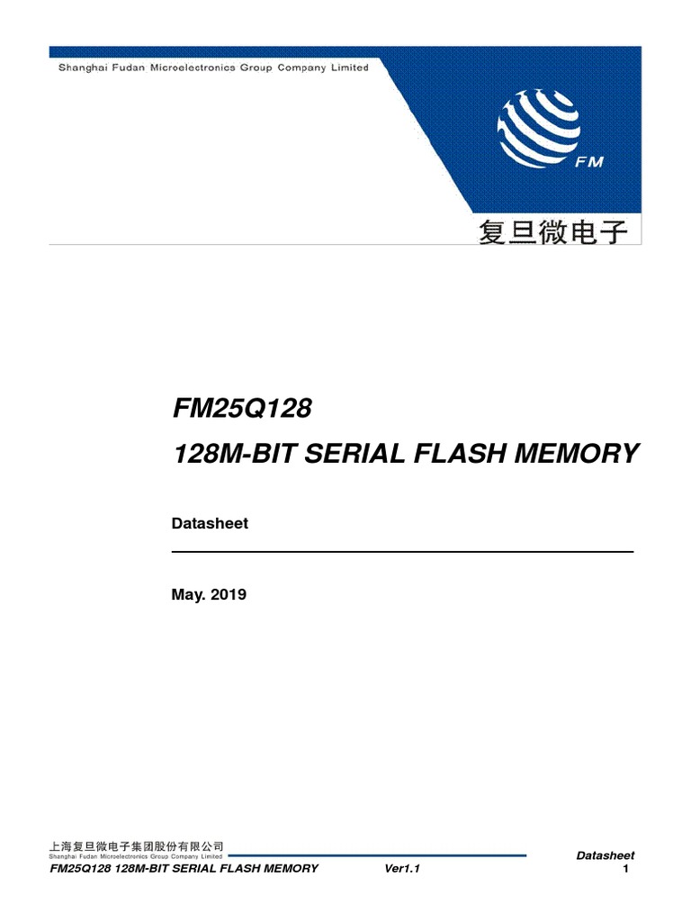 FM25Q128 Ds Eng | PDF | Flash Memory | Input/Output
