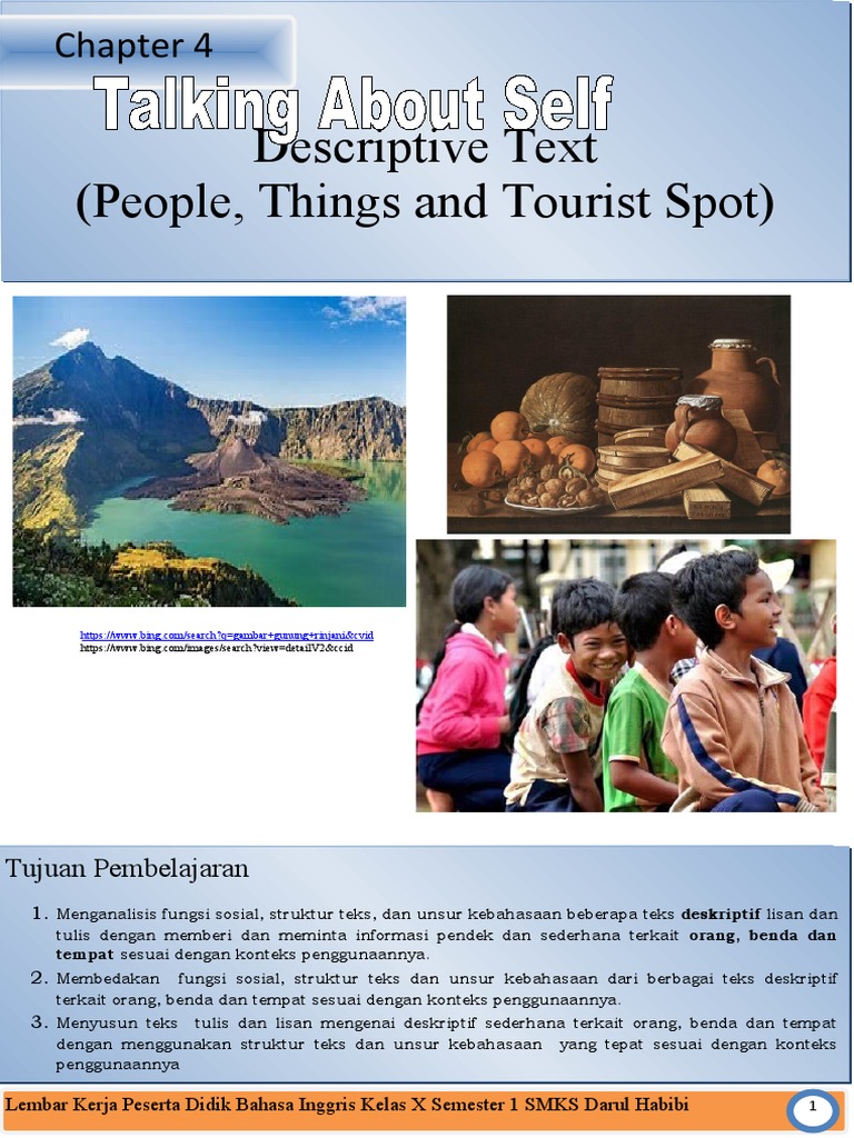 LKPD 4 (Descriptive Text) | PDF