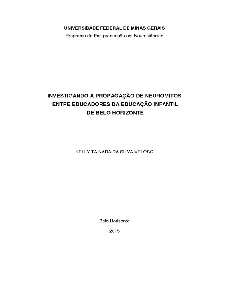 Neuromitos na Educação Infantil em BH | PDF | Aprendizado | Science