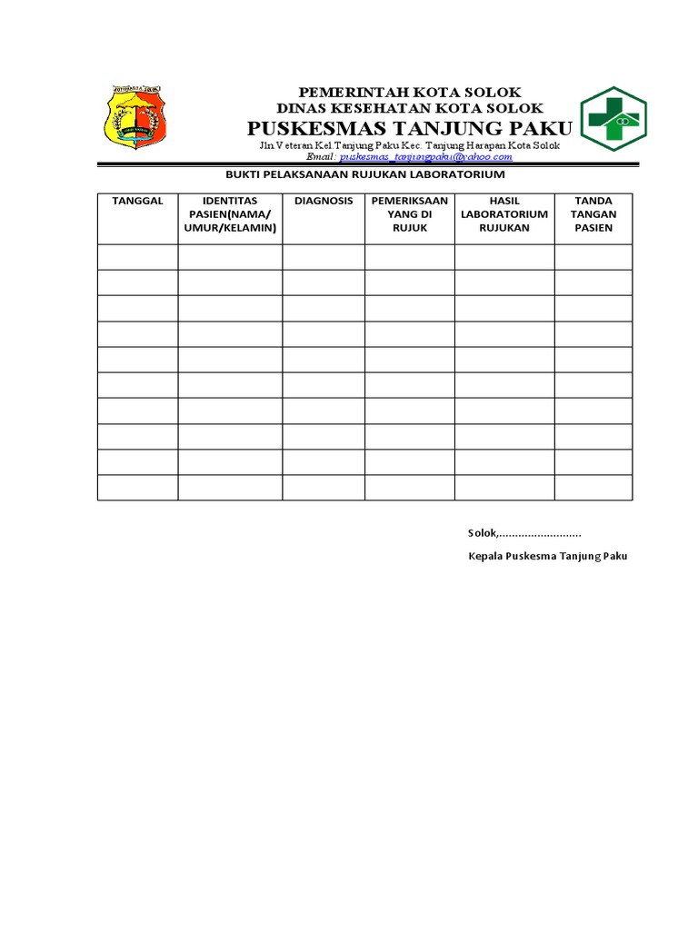 bukti pelaksanaa rujukan lab | PDF