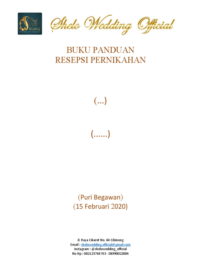 Buku Panduan Nikah Shelo Wedding Official | PDF