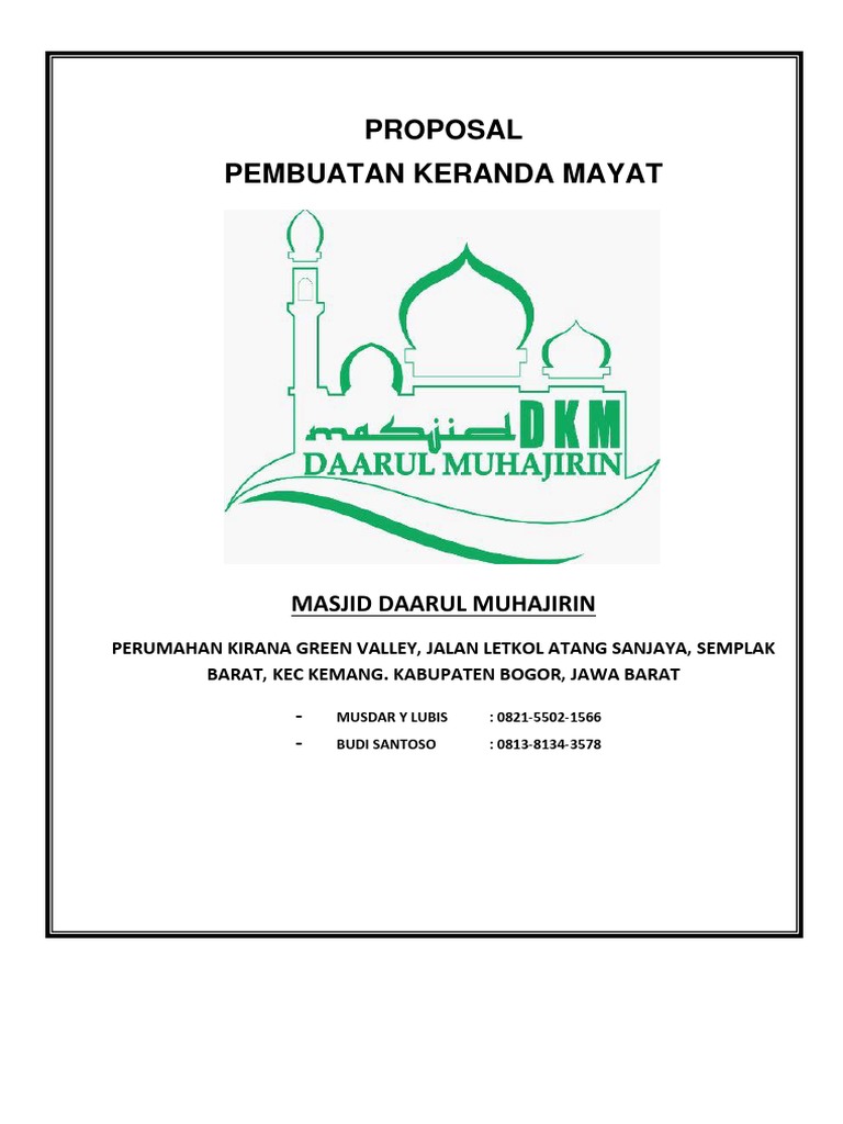 Proposal Masjid | PDF