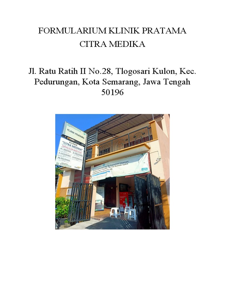Cover Formularium Klinik Pratama | PDF