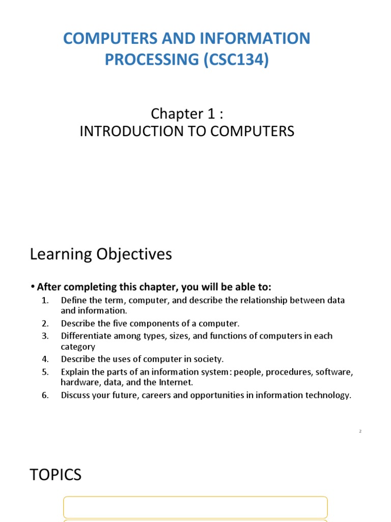 CSC134 Chapter 1 | PDF | Information System | Internet