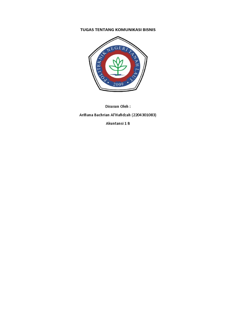 Tugas Tentang Komunikasi Bisnis | PDF | Karier & Perkembangan