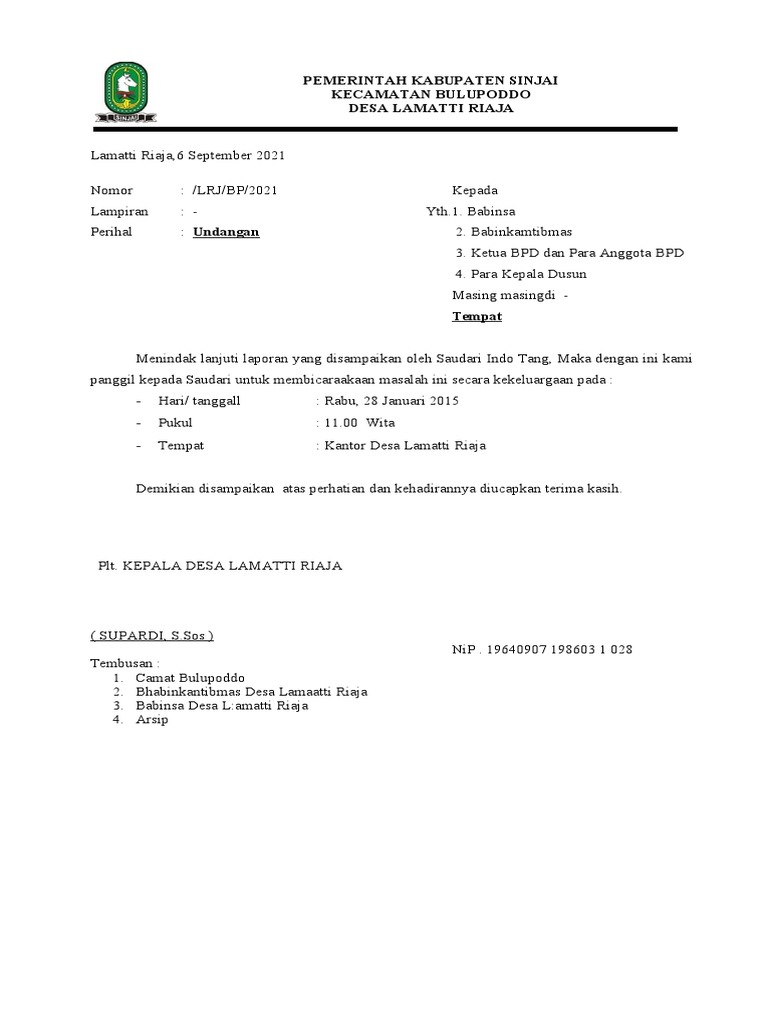 Undangan Rapat | PDF