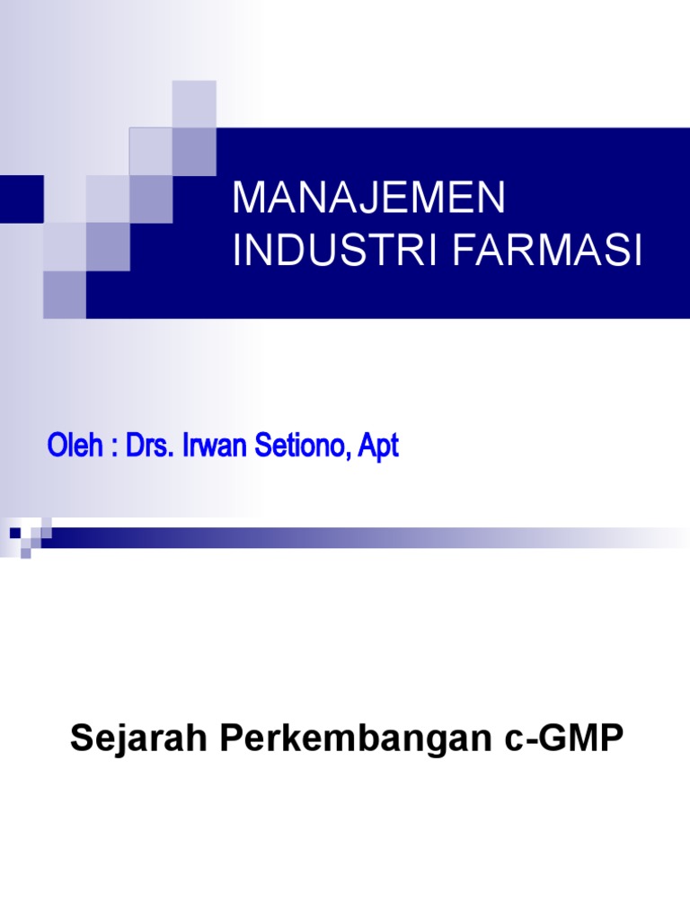02 - Bab II Perkembangan CGMP | PDF | Business | Quality
