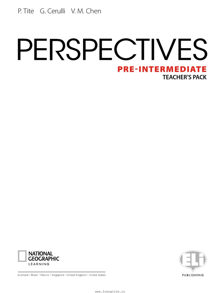 Perspectives Pre Intermediate Teachers Guide | PDF | Verb | English ...