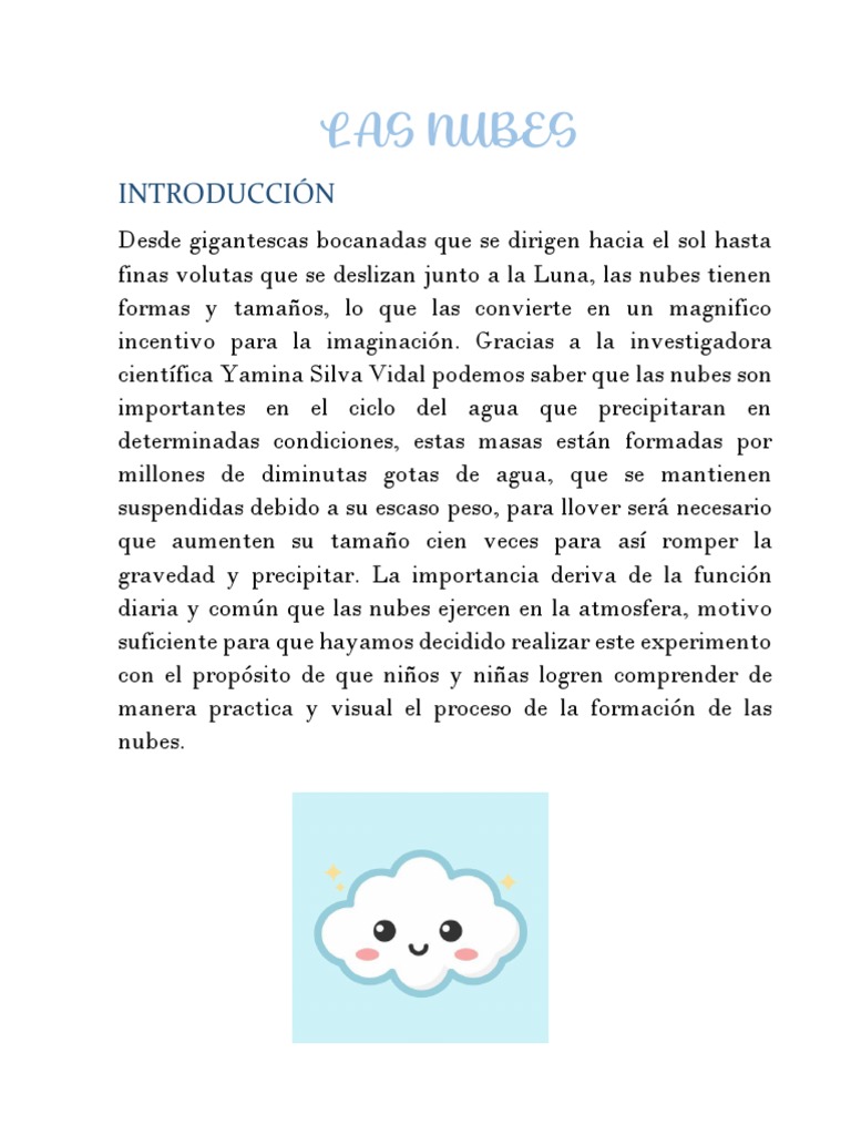 Las Nubes | PDF | Nube | Agua
