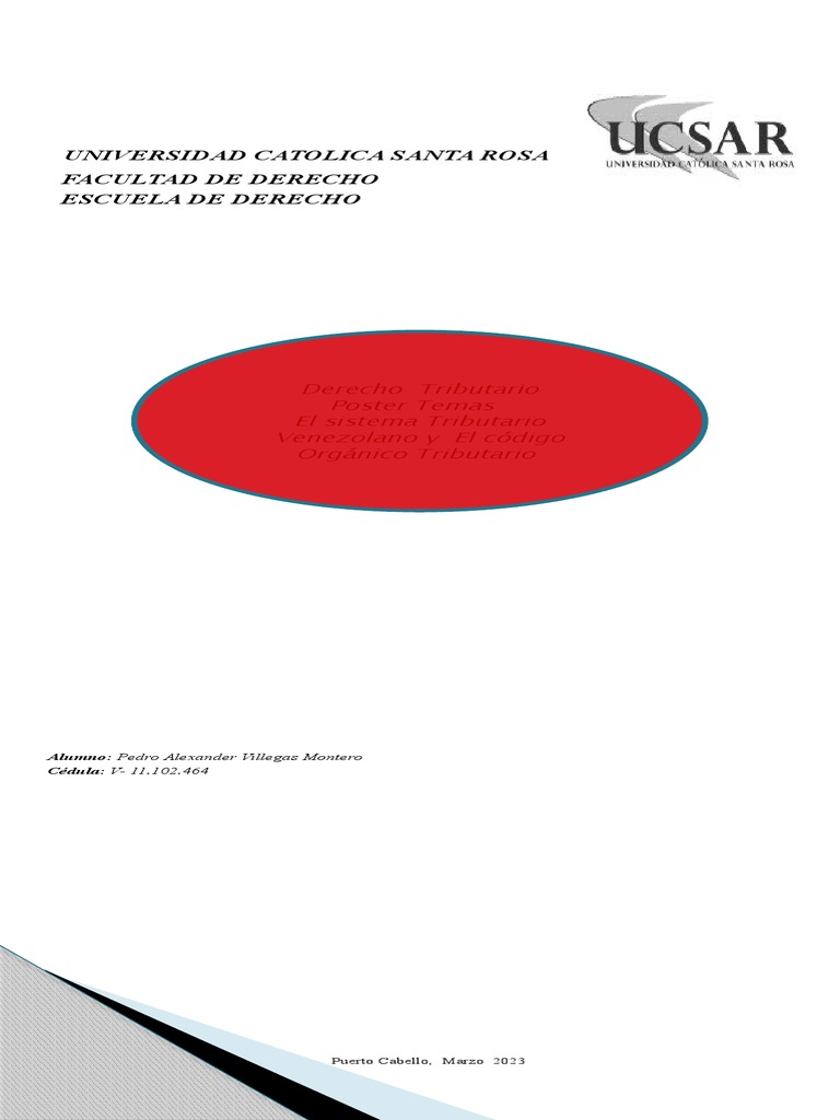 Derecho Tributario Poster Interactivo Temas 2 y 3 Pedro Villegas | PDF ...