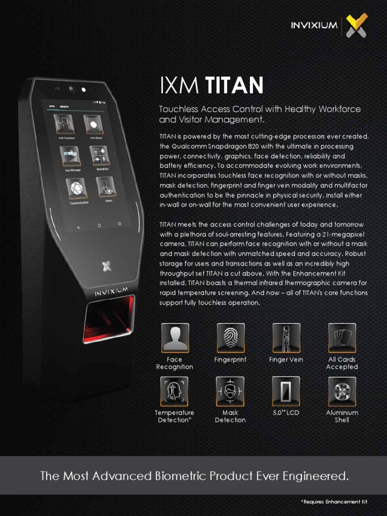 TITAN With Enhancement Kit Datasheet - Digital | PDF | Fingerprint ...