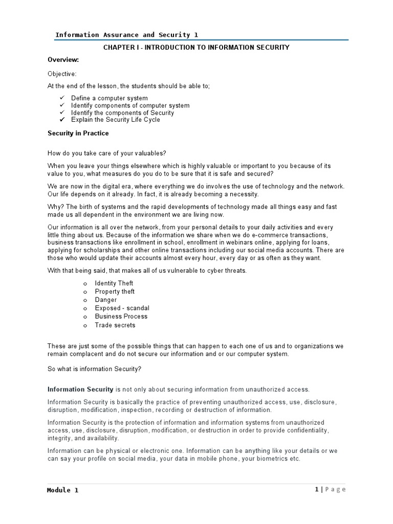 Securing Our Digital Lives: An Introduction to Information Security ...