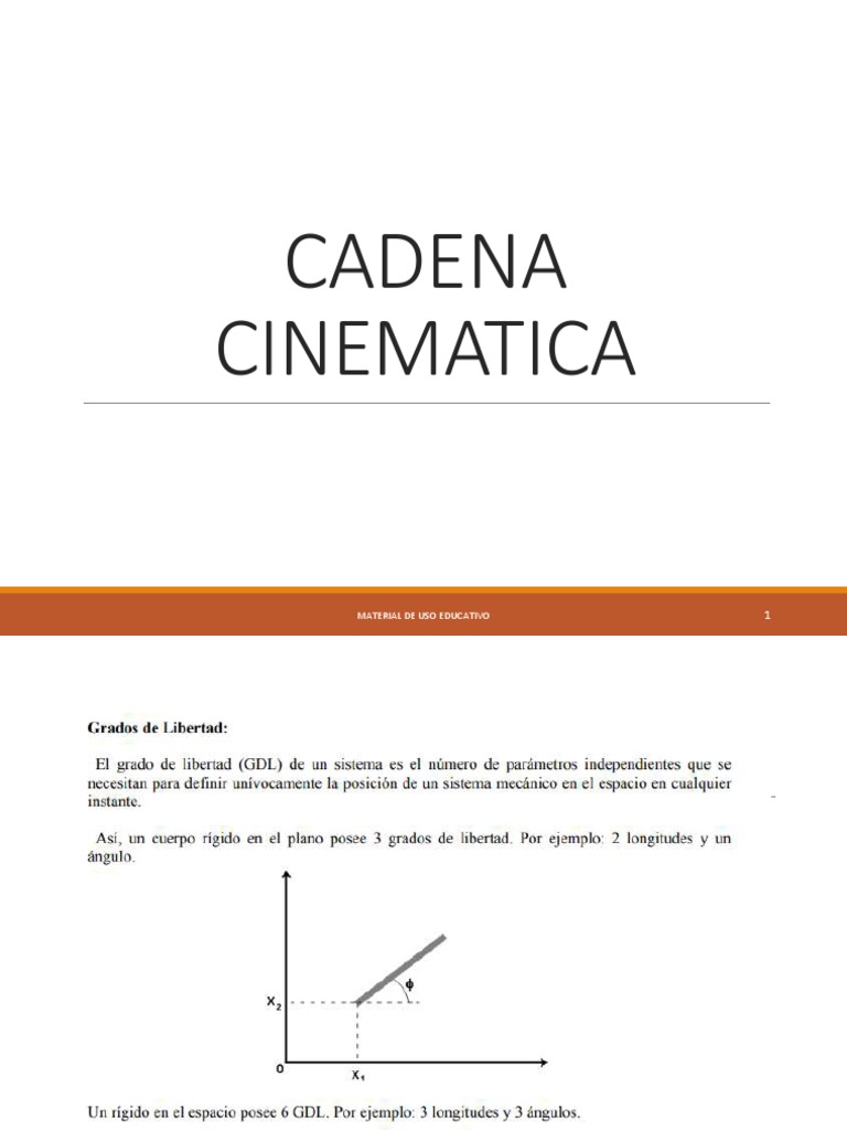 Clasificación de Pares Cinemáticos y GDL | PDF