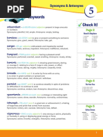 Grade 5 Vocabulary Synonyms Antonyms | PDF
