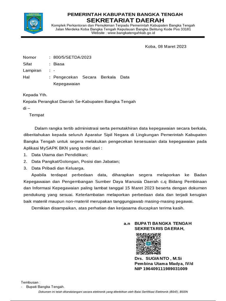 Pengecekan Berkala mySAPK PDF | PDF