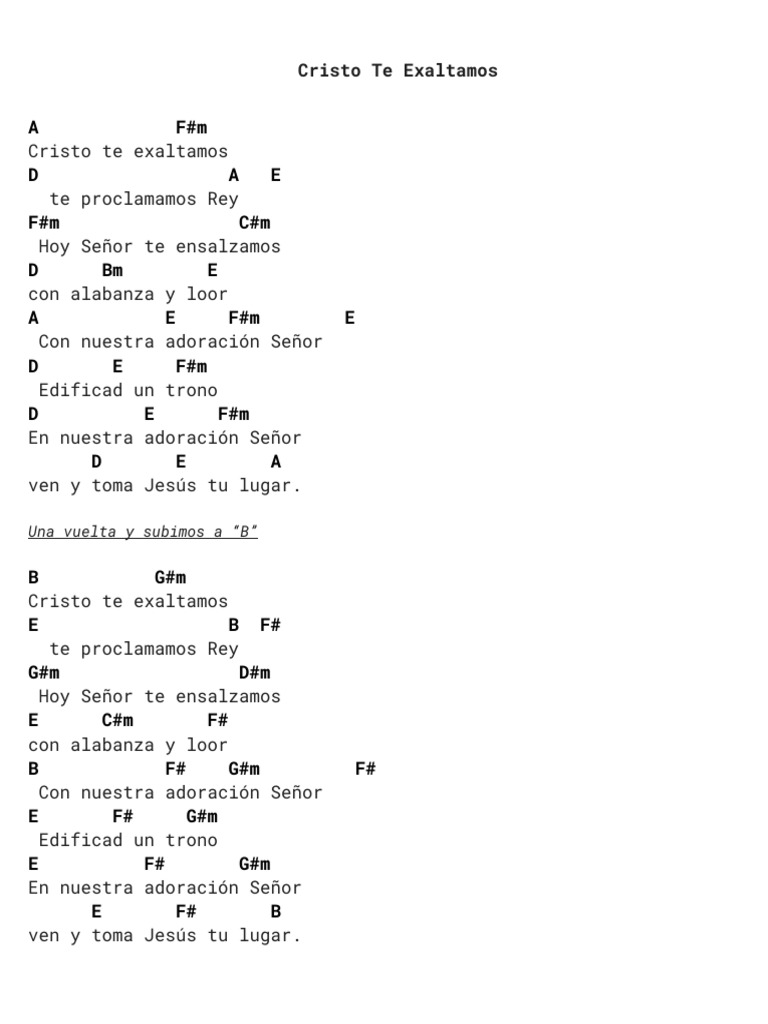 Cristo Te Exaltamos-Clarinet PDF | PDF