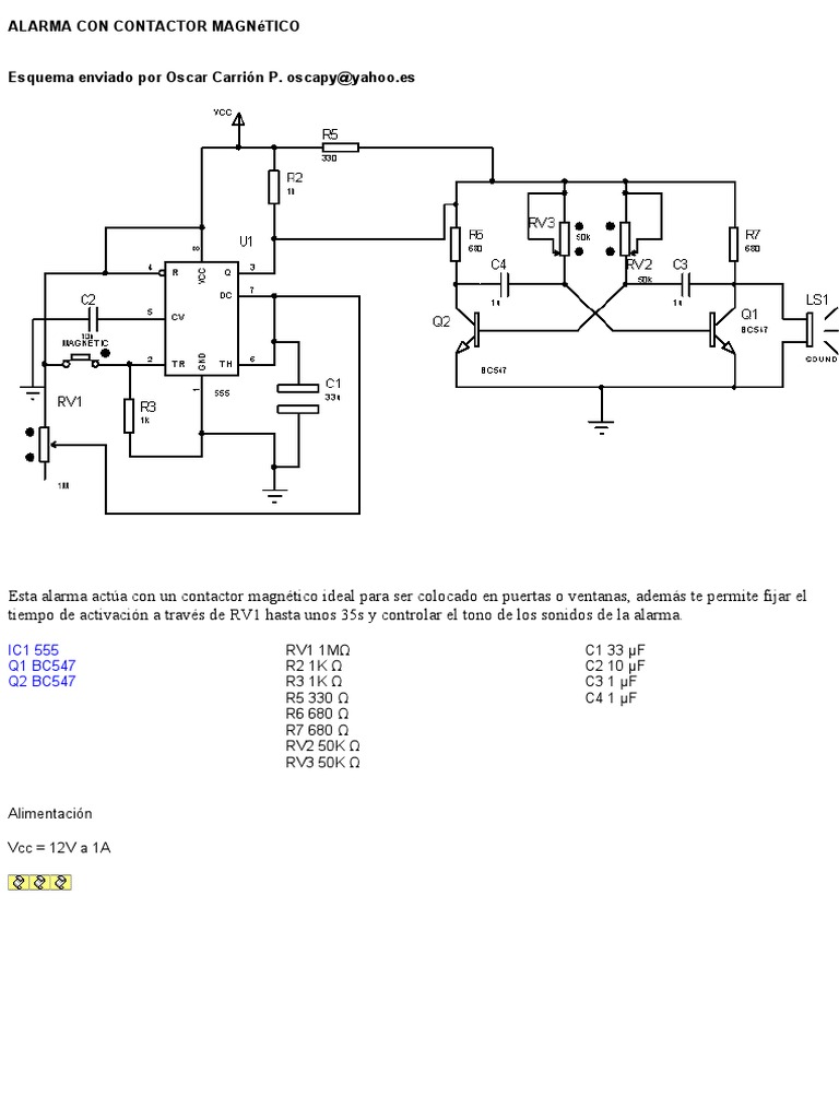 Alarma Con Contactor Magnetico | PDF