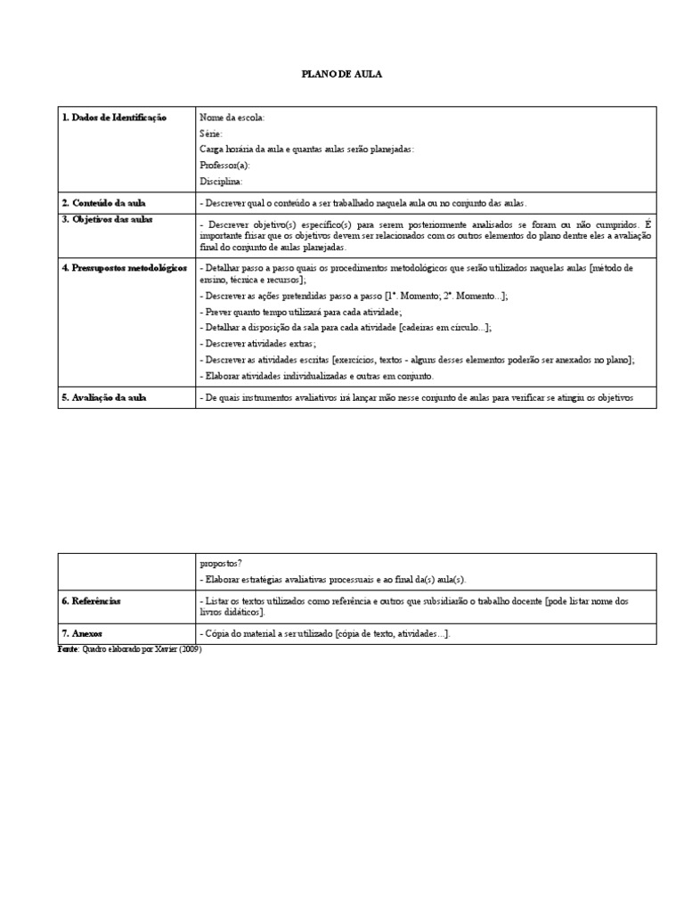 Elaborar - Plano de Aula | PDF