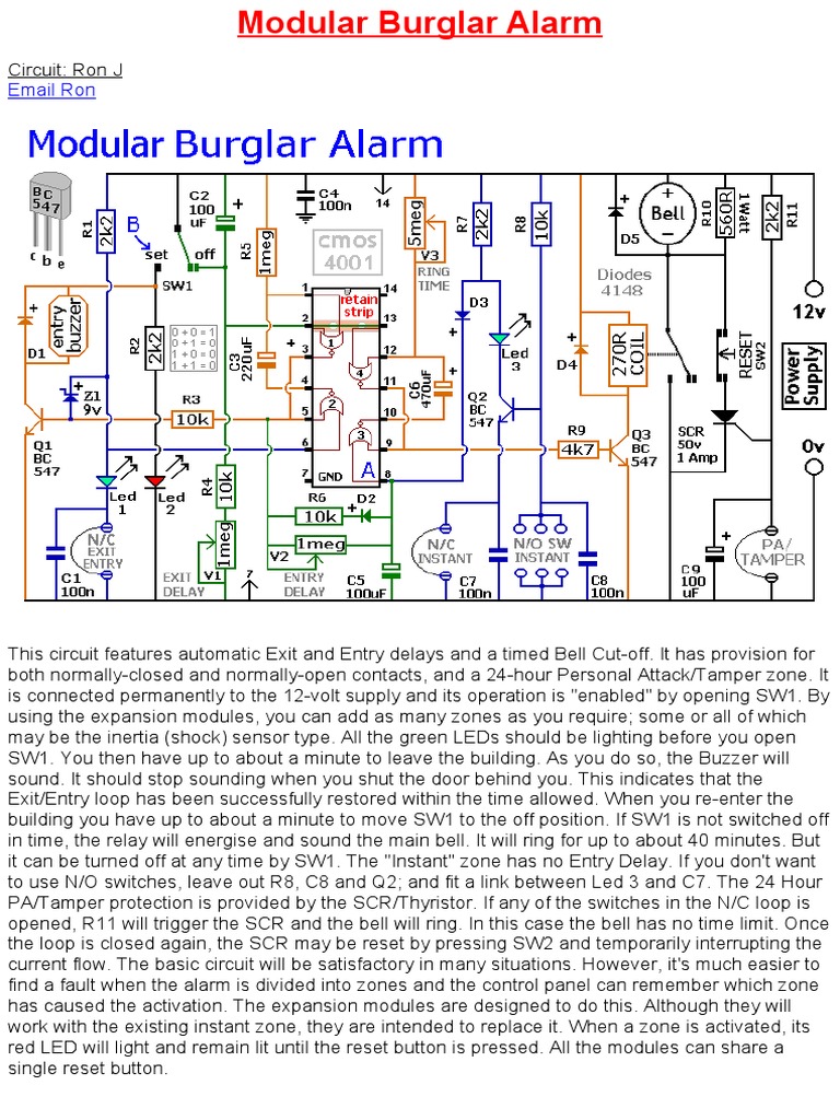 Modular Burglar Alarm | PDF