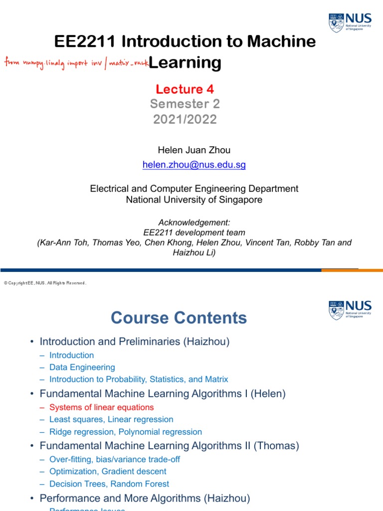 Lecture 4 - Systems of Linear Equations (DONE!!) | PDF | Function ...