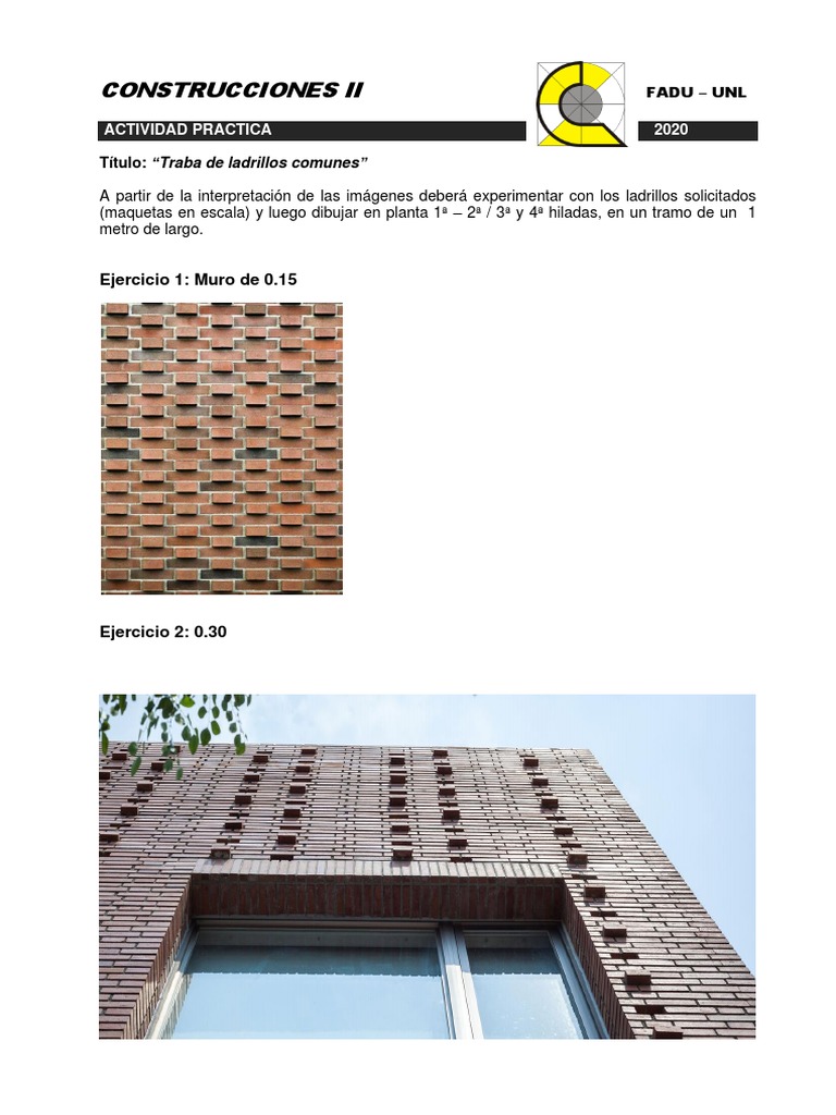 Ejercicio Traba de Ladrillos Comunes PDF | PDF
