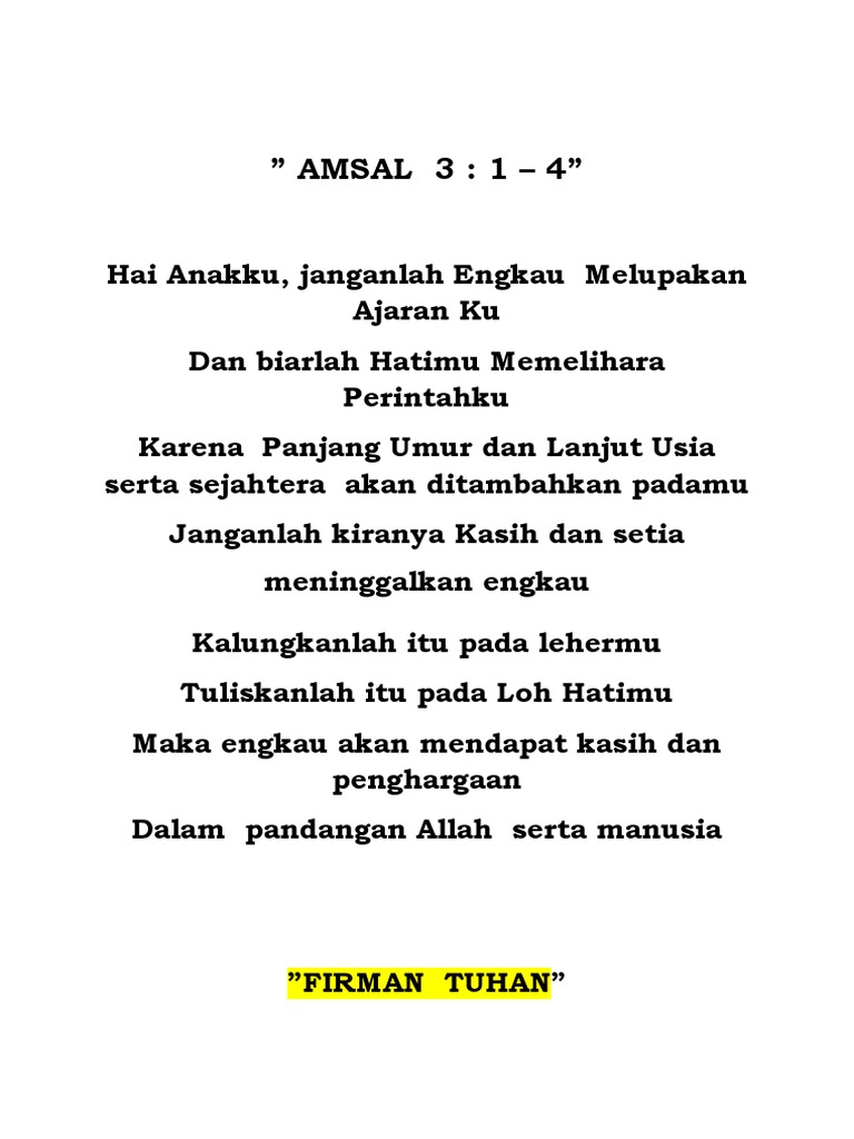 Amsal 3 | PDF