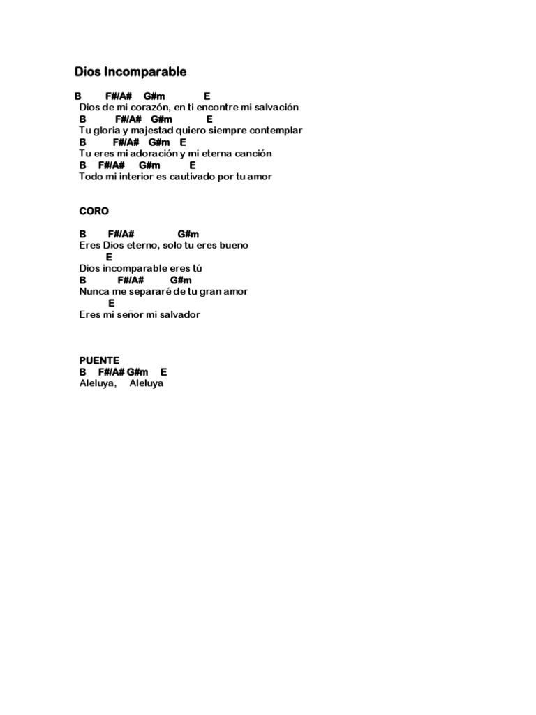Dios Incomparable PDF | PDF