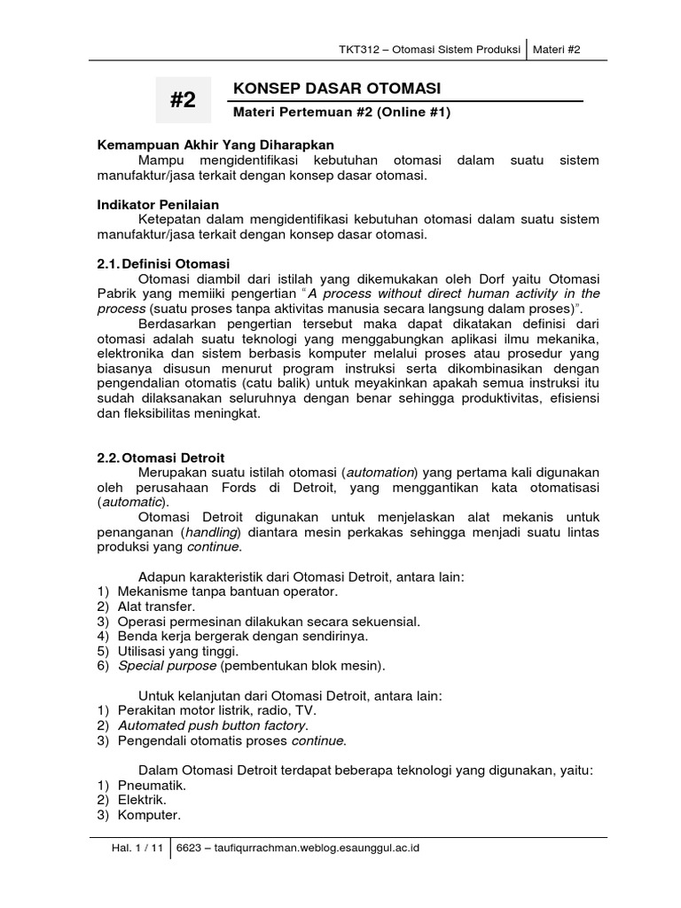 Pengantar Sistem Otomasi Pdf Pdf Teknologi And Rekayasa