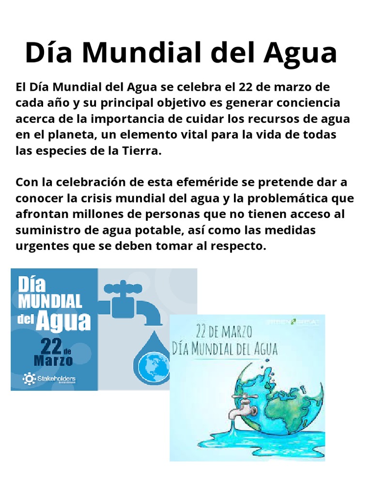 Día Mundial Del Agua | PDF