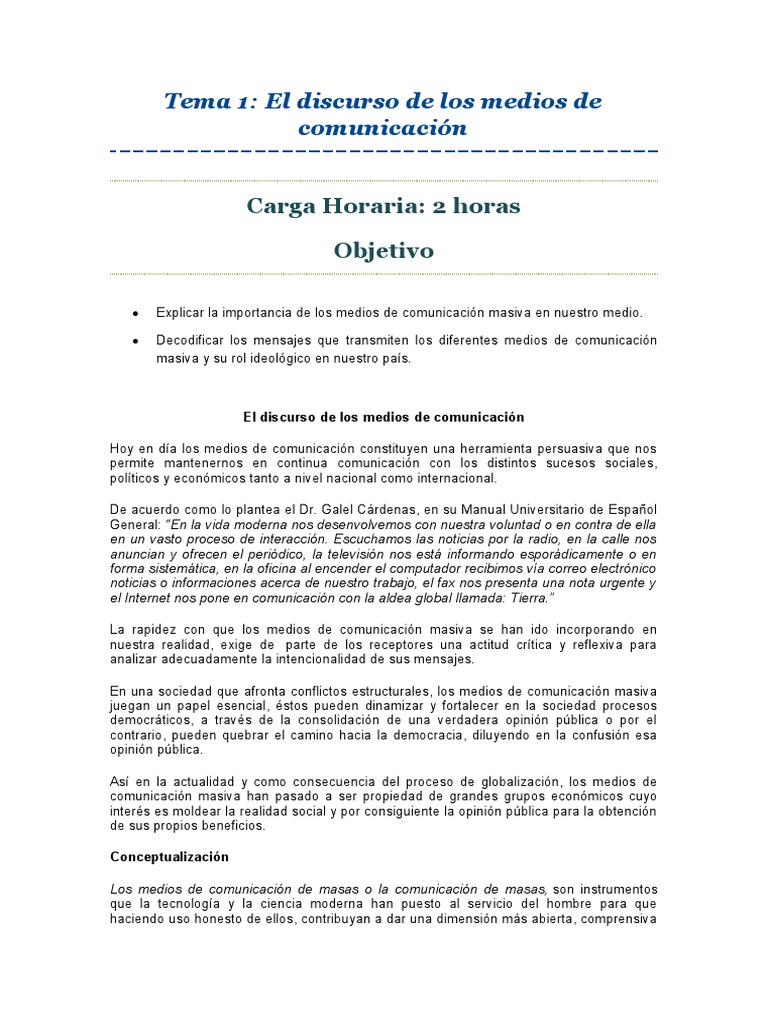 Español Unidad 3 | PDF | Comunicación