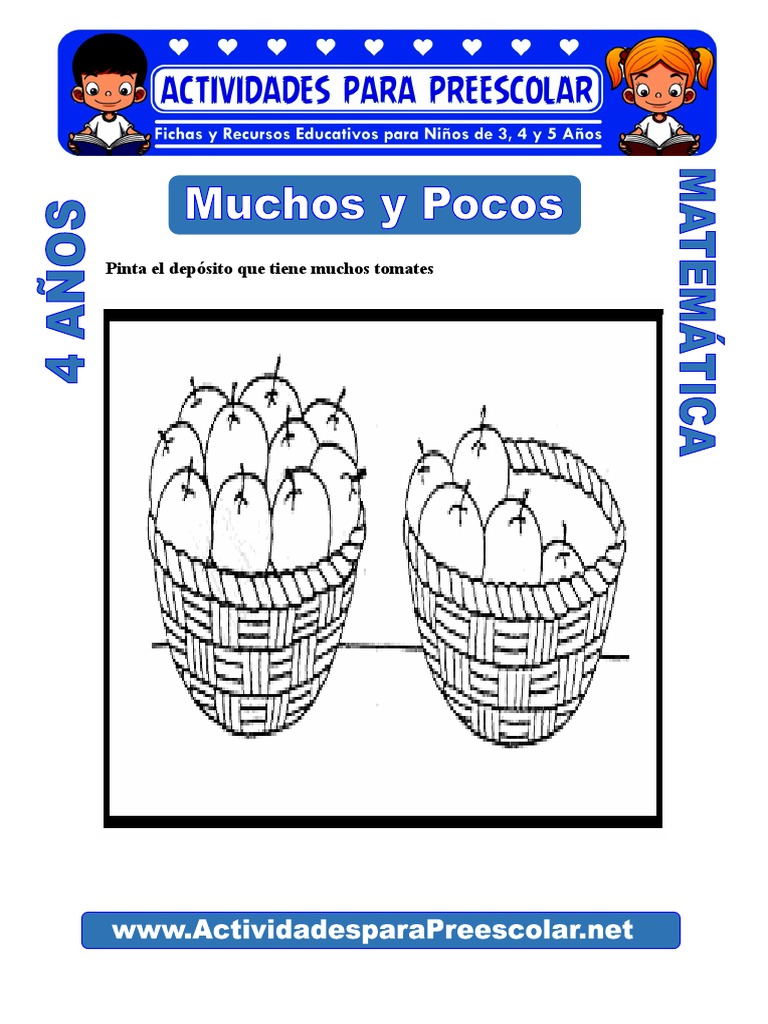 Muchos y Pocos para Niños de 4 Años | PDF