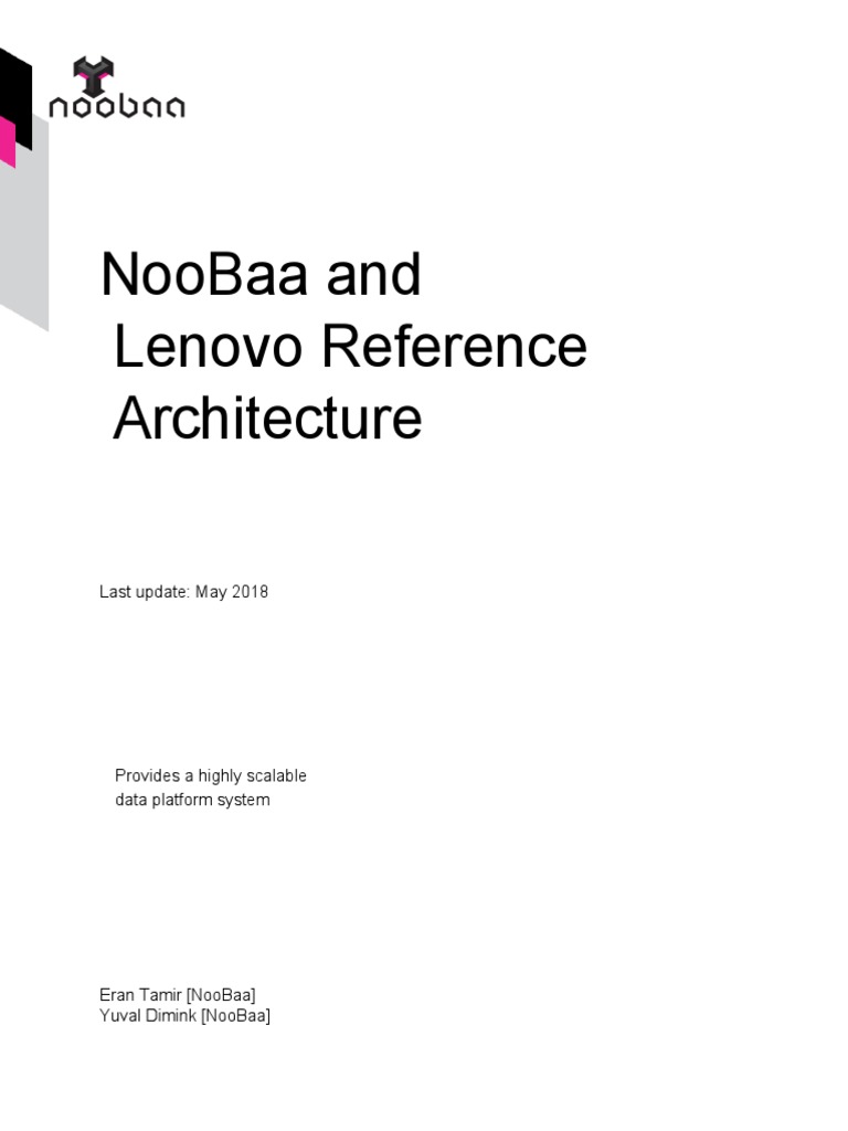 NooBaa and Lenovo Reference Architecture | PDF | Cloud Computing ...