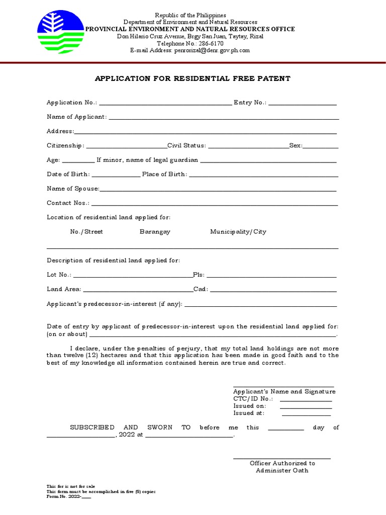 Rfpa-Application Form | PDF | Government And Personhood | Government