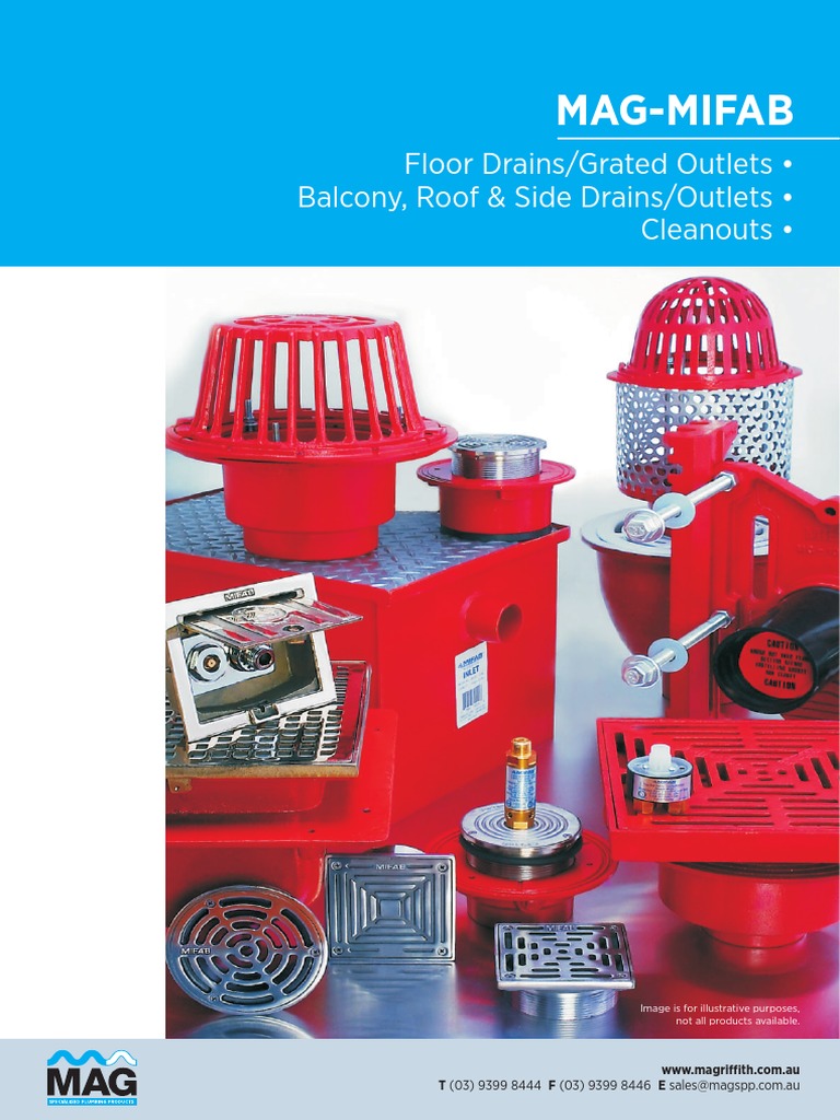 Mag Drains Grated Outlets Cleanouts Product Range Web | PDF | Drainage ...