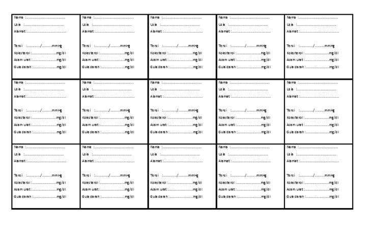 Form hasil pemeriksaan laboratorium sederhana | PDF