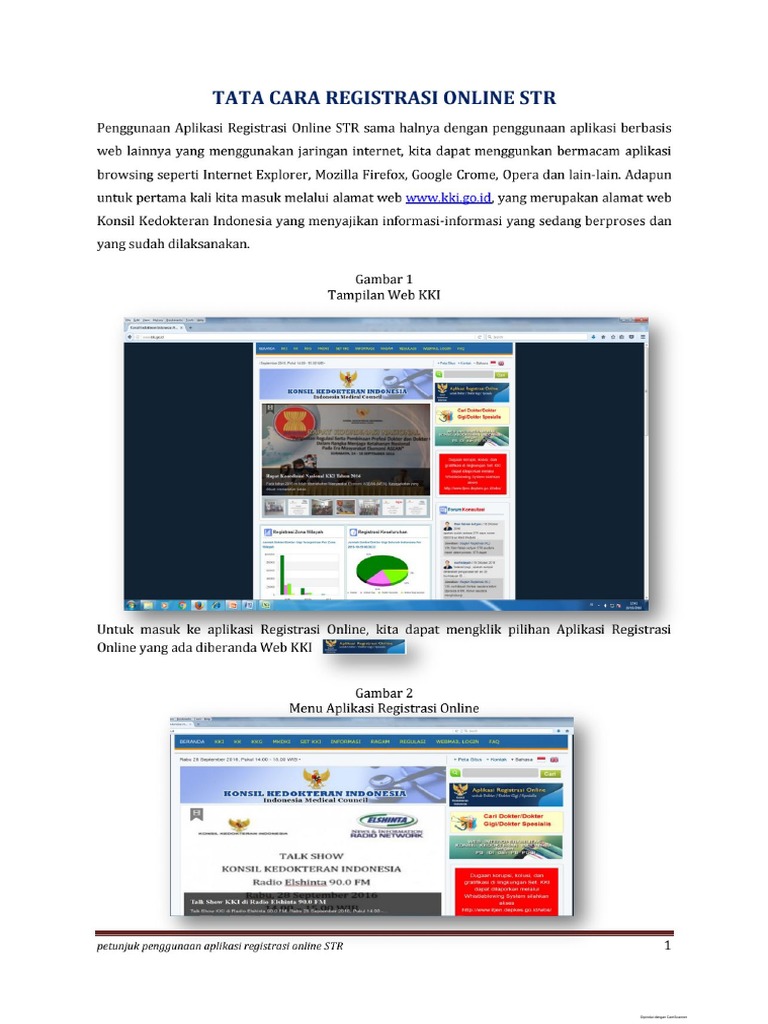 Panduan Tata Cara Registrasi Online Simponi | PDF