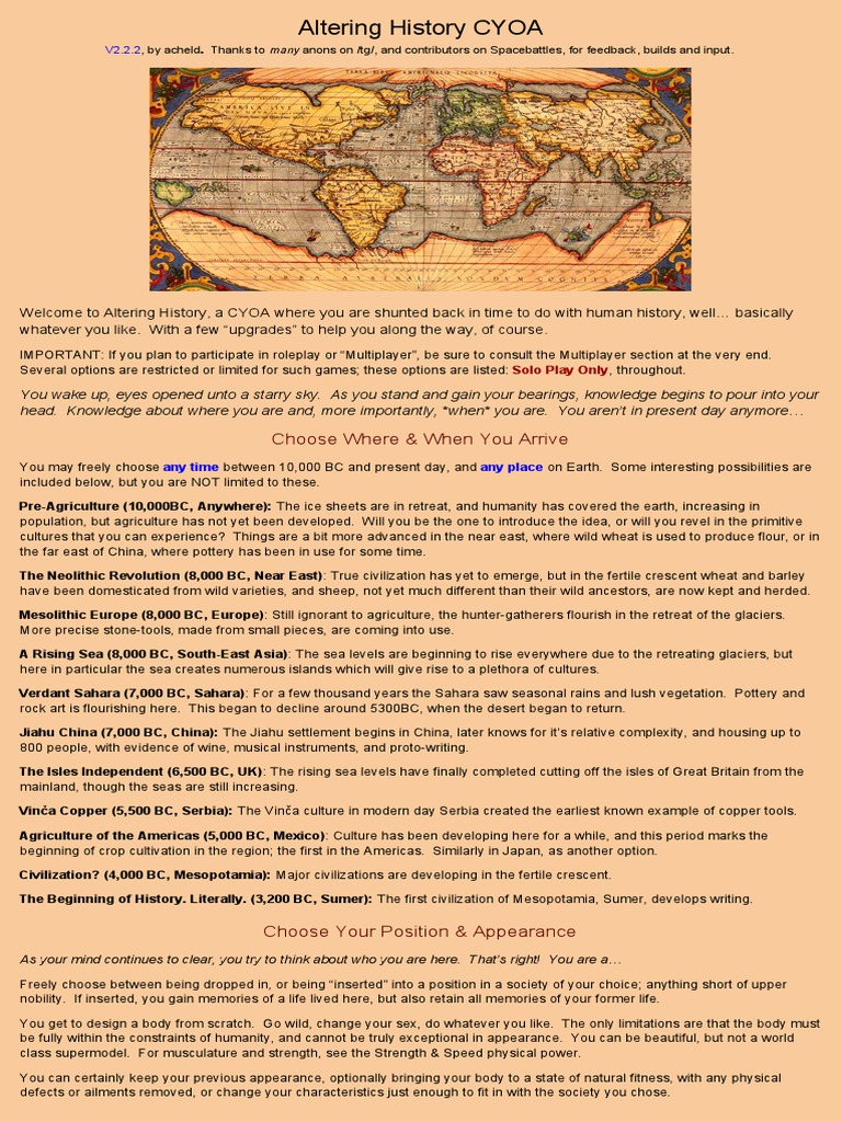 Altering History CYOA | PDF | Intelligence | Temperature