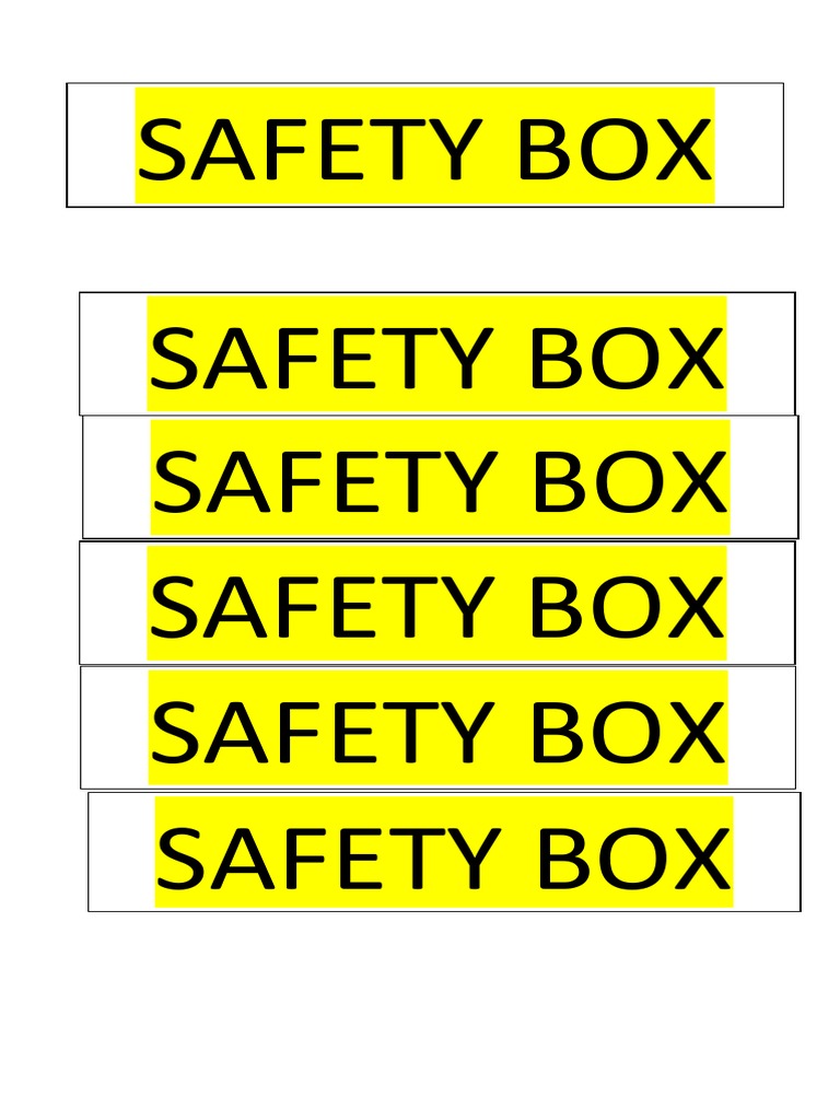 Label Safety Box | PDF