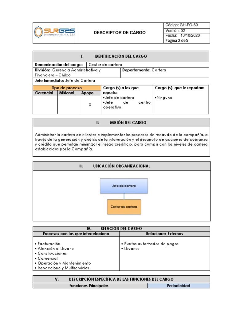 Gh-Fo-69 Gestor de Cartera | PDF | Información | Valores