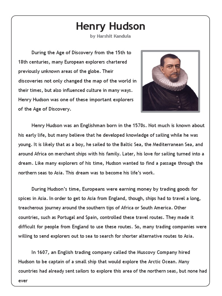 Henry Hudson | PDF | Age Of Discovery | Exploration