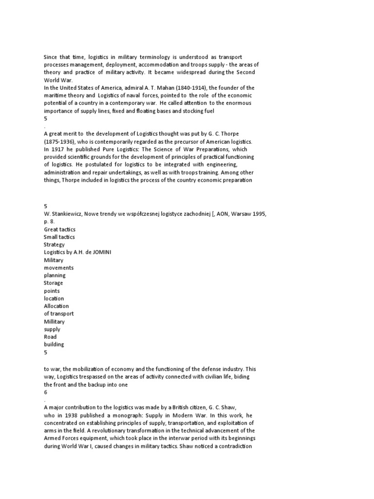 Logistics Principle | PDF | Logistics | Military